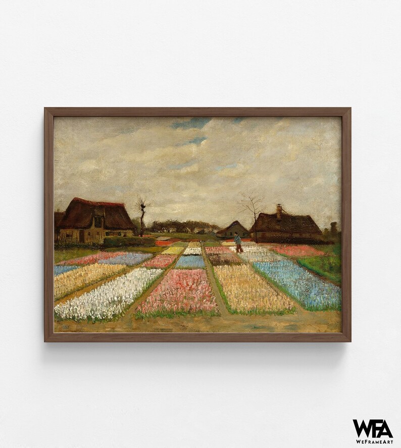 Bulb Fields by Vincent Van Gogh Floral Oil Painting Print | Etsy
