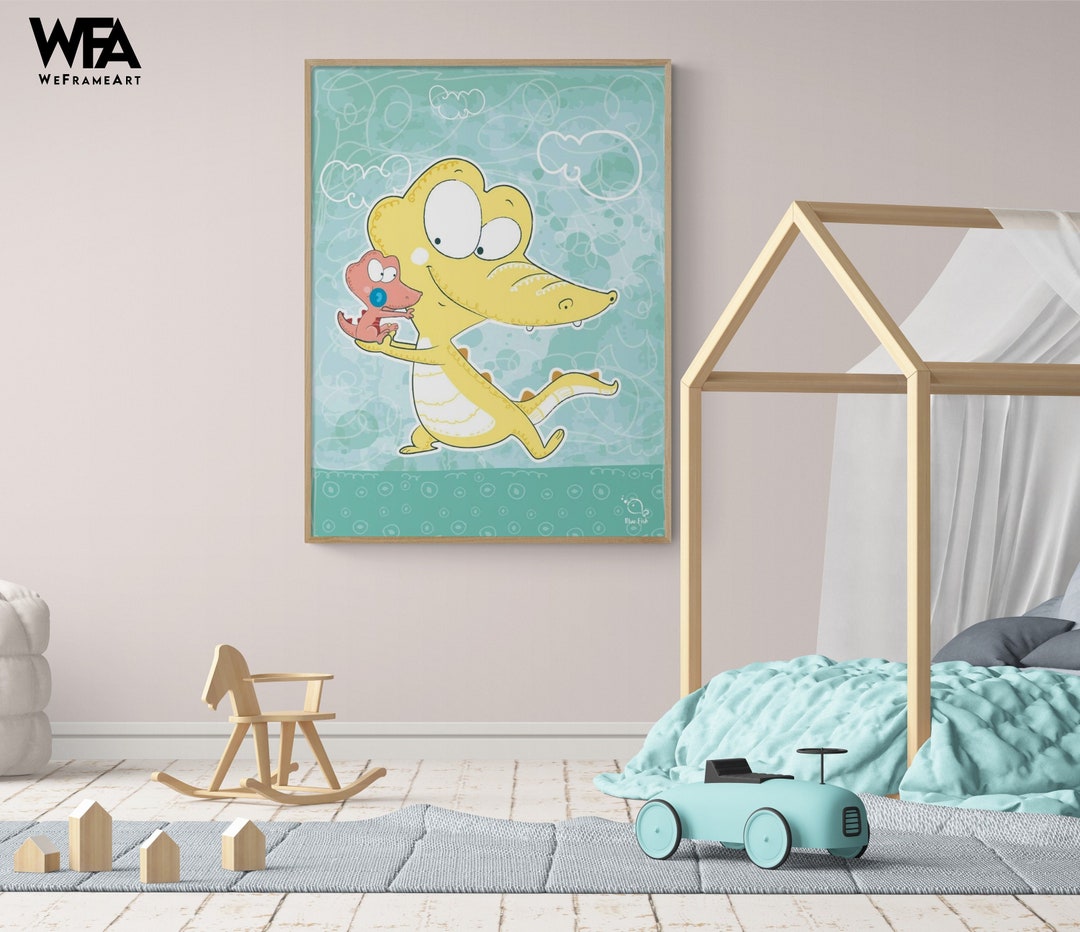 Baby Yellow Alligator Nursery Wall Art, Florida Nursery Inspo Decor ...
