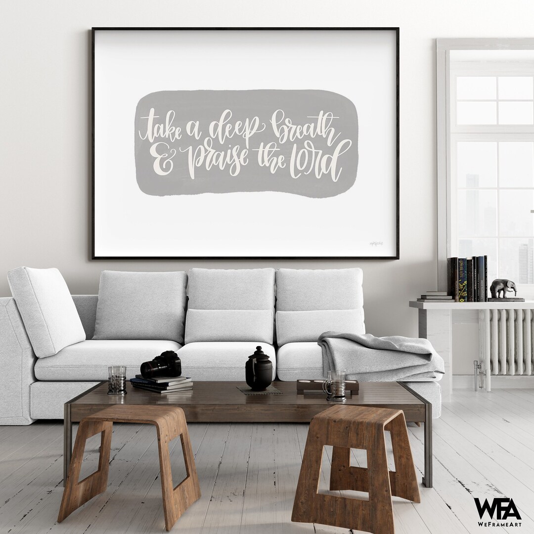 Praise the Lord, Black and Gray God Sign Print, Minimalist Teen Room ...