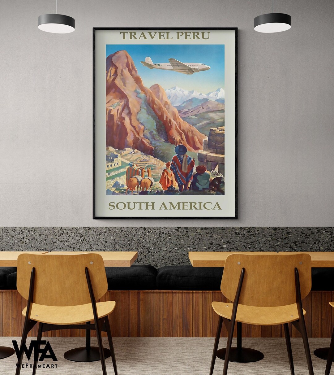 Vintage Peru Travel South America Poster Print, Peruvian Antique ...