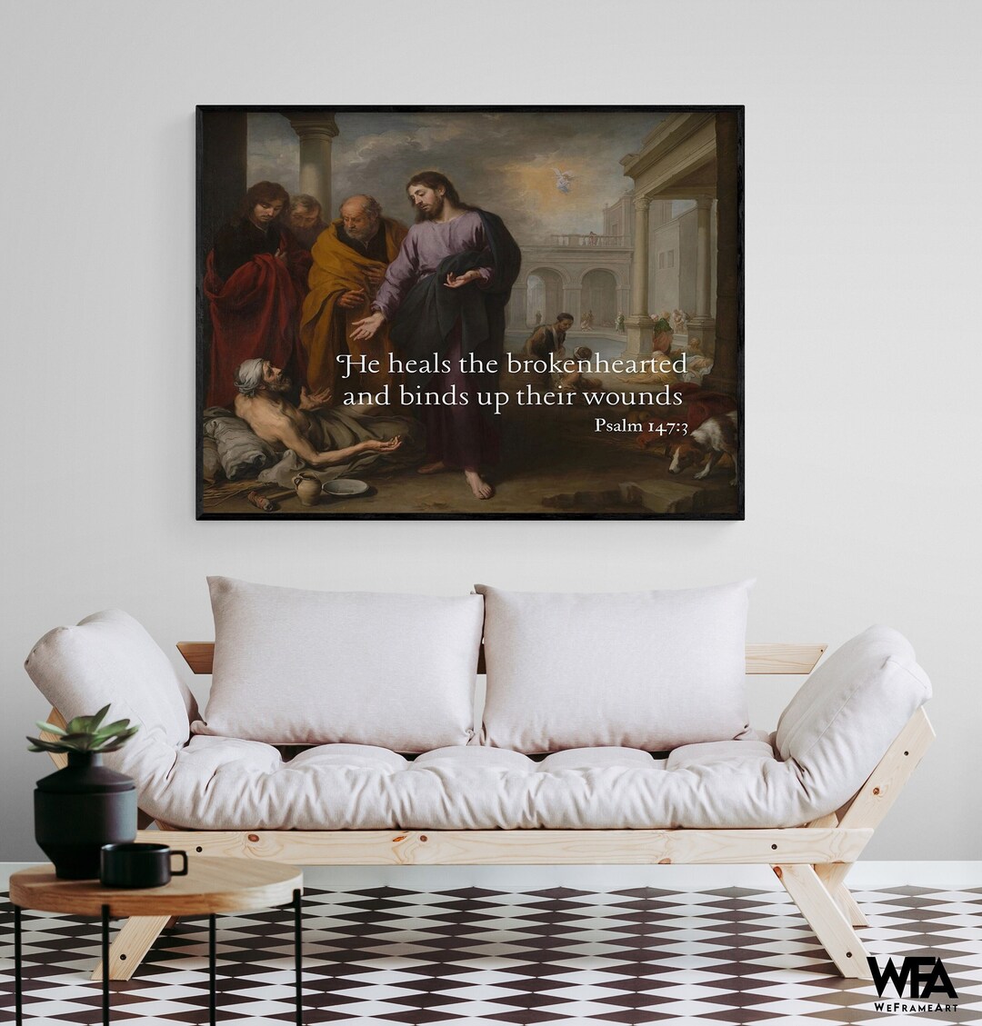 Christ Healing the Paralytic by Bartolome Esteban Murillo, Framed Bible ...