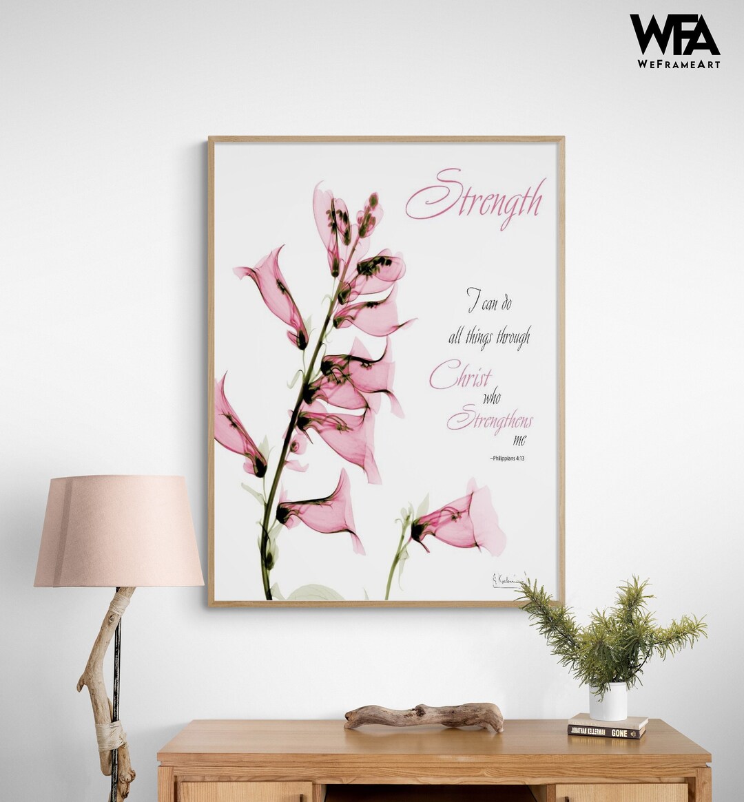 Philippians 4:13 Wall Art, Framed Philippians Print, Bible Wall Decor ...