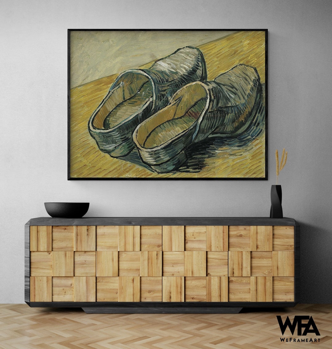 A Pair of Leather Clogs by Vincent Van Gogh, Shoe Wall Art, Clogs Art ...
