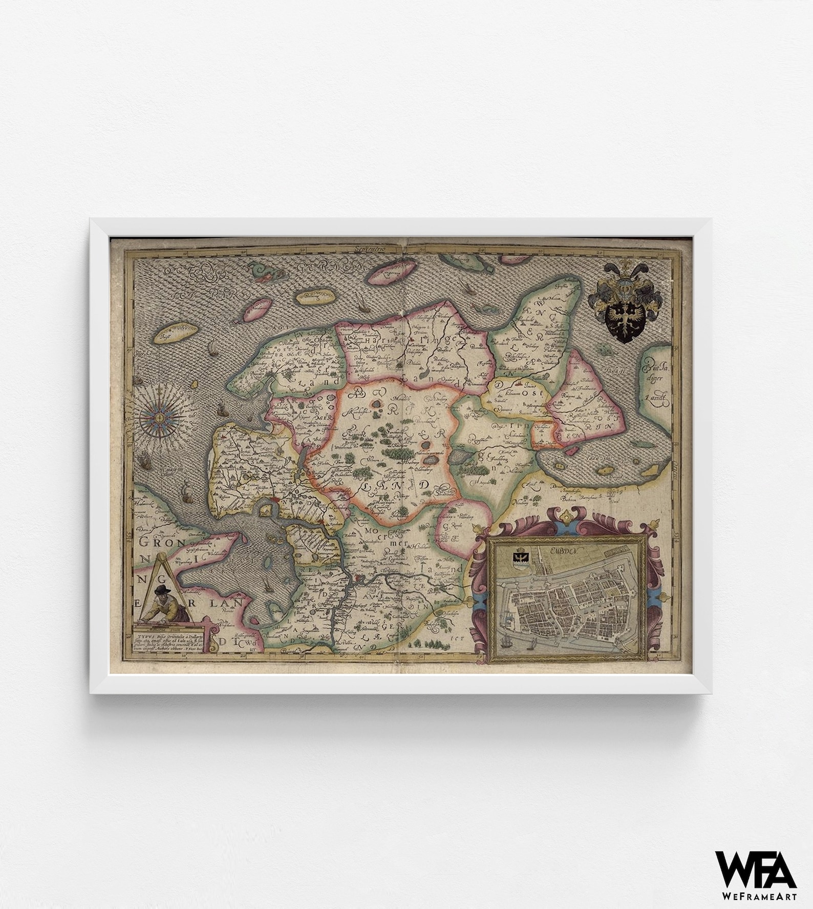 Emden Map of Germany Old Emden Germany Map Antique European - Etsy