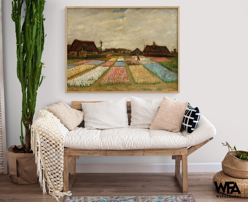 Bulb Fields by Vincent Van Gogh Floral Oil Painting Print - Etsy