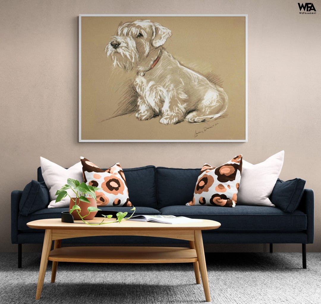 Cute White Terrier Gift Idea, Small Doggo Art, Doggo Poster Print ...