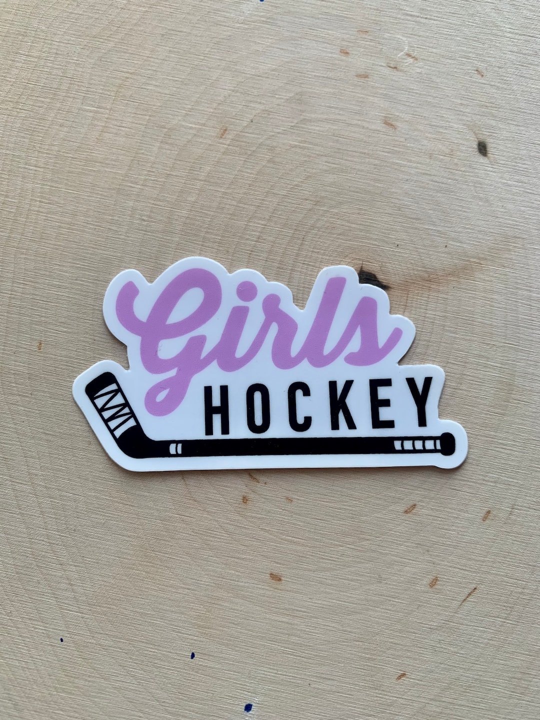 Girls Hockey Vinyl Sticker - Etsy