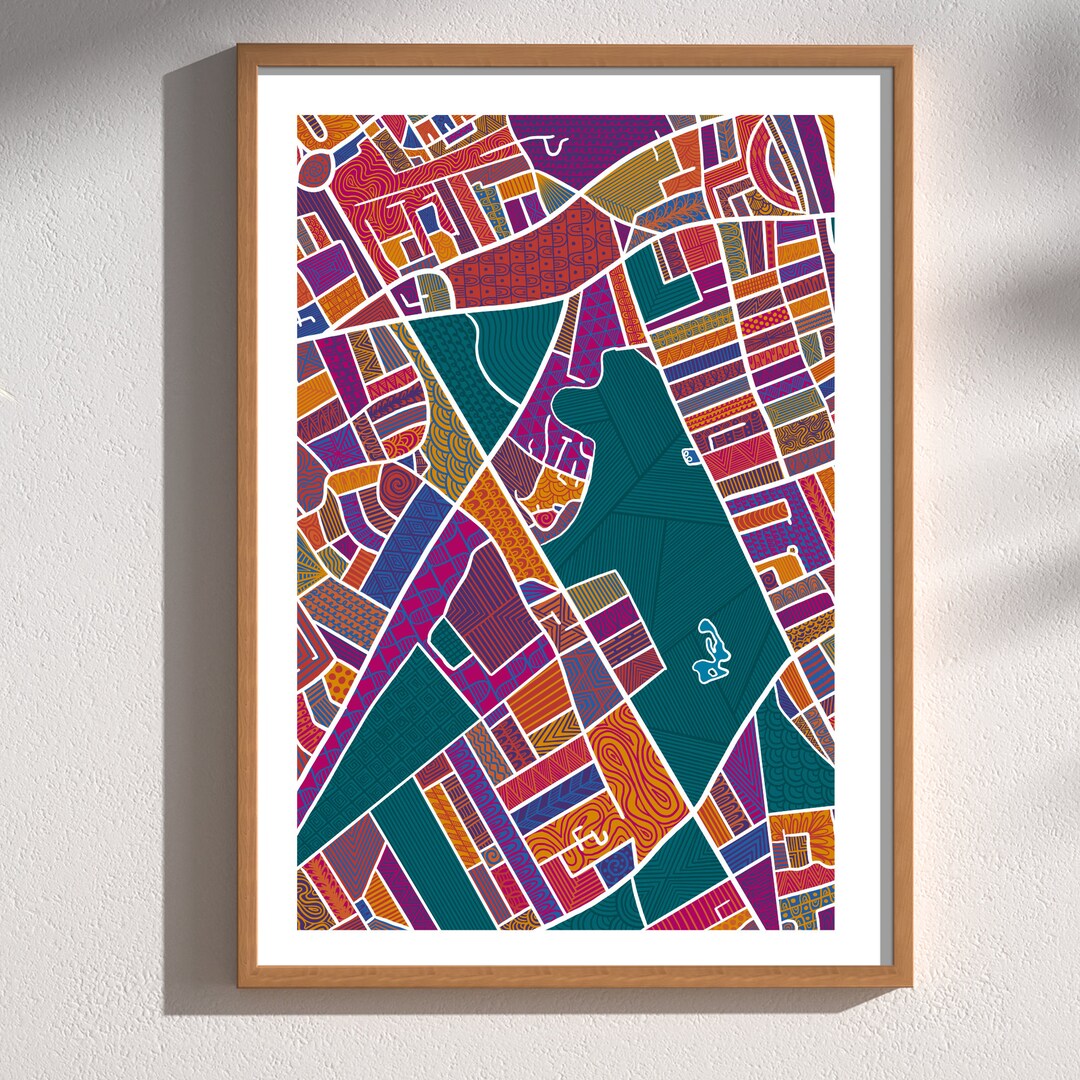 Wandsworth Common Map Art Print - Etsy