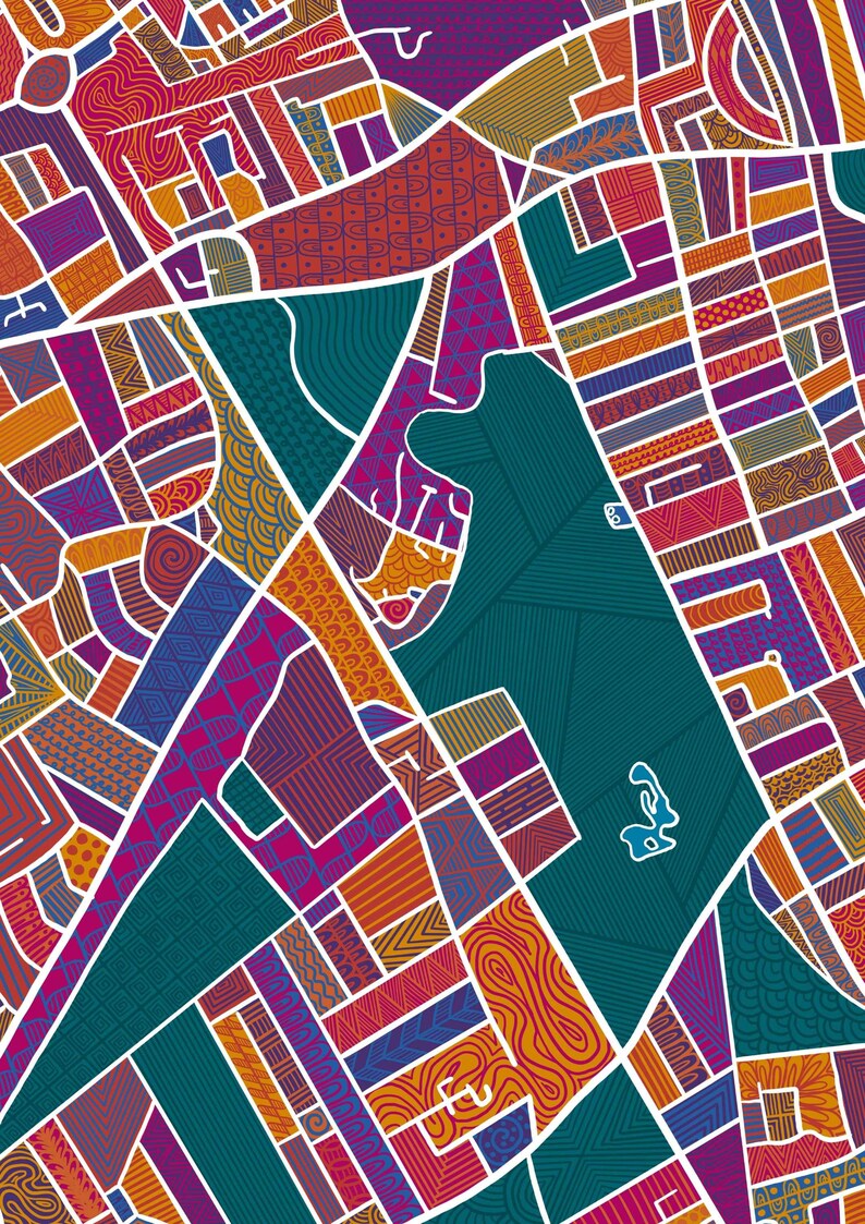 Wandsworth Common Map Art Print - Etsy