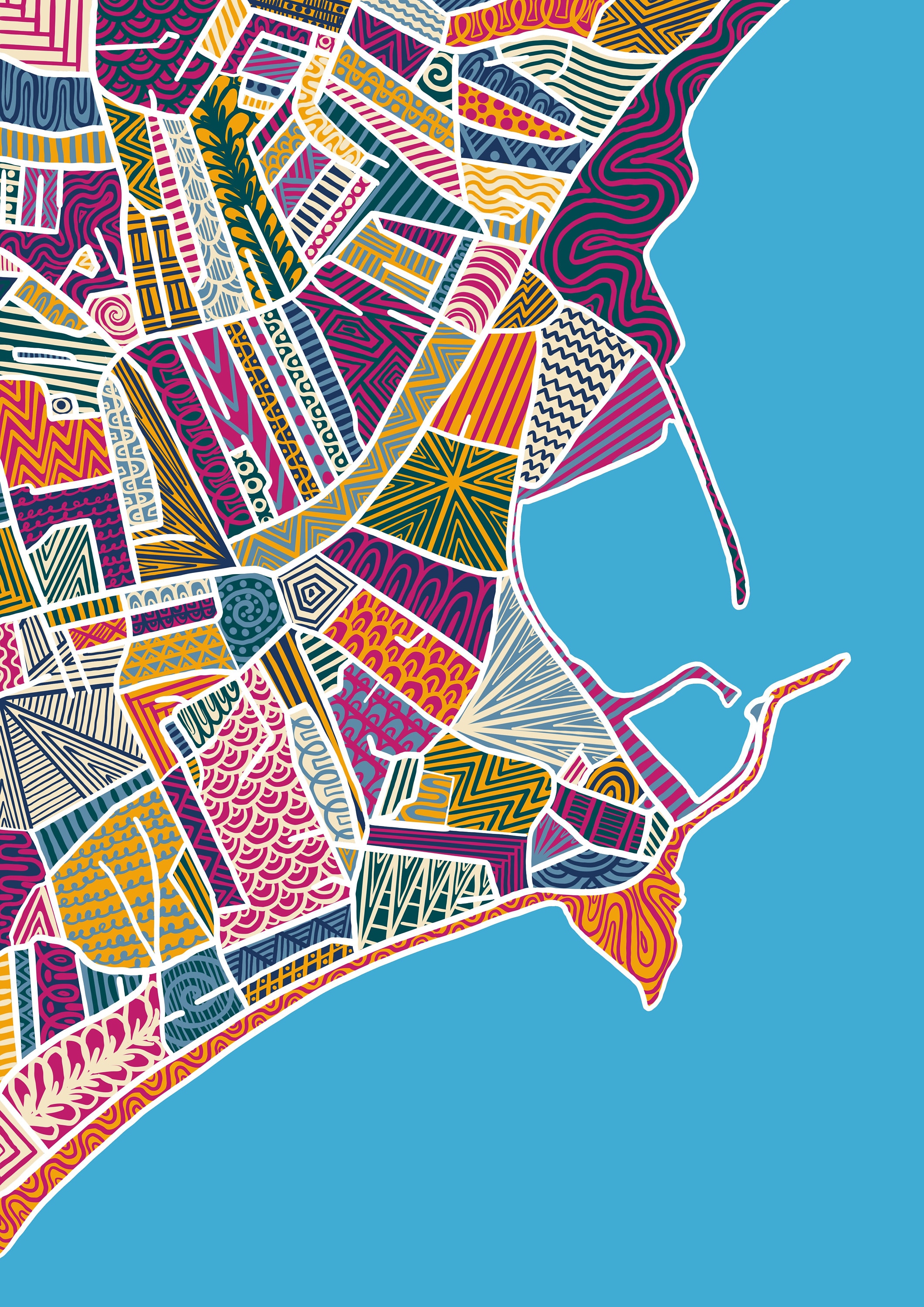 Penzance Street Map Art Print - Etsy