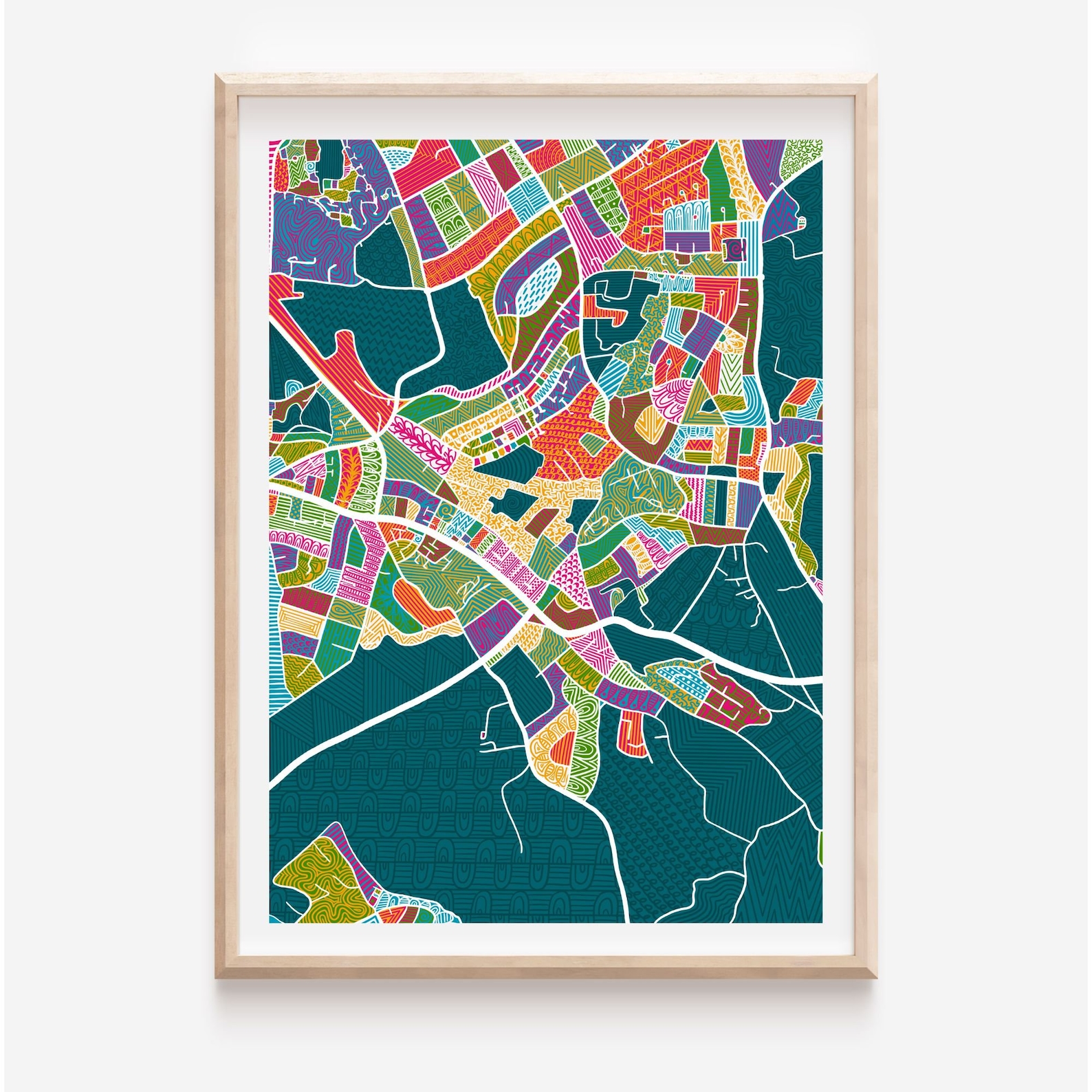 West Wickham and Hayes Street Map Art Print - Etsy UK