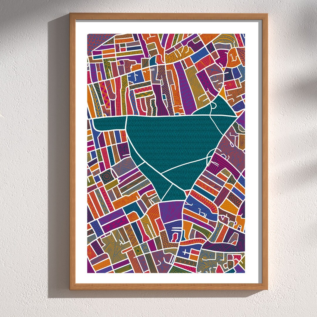 Clapham Common Street Map Art Print - Etsy UK
