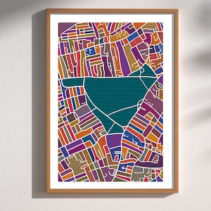 Clapham Common Street Map Art Print - Etsy UK