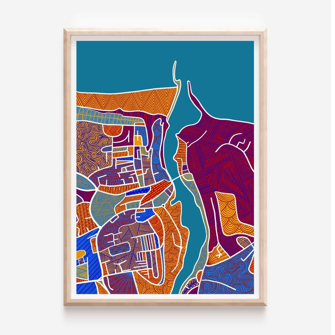 Whitby Street Map Art Print - Etsy