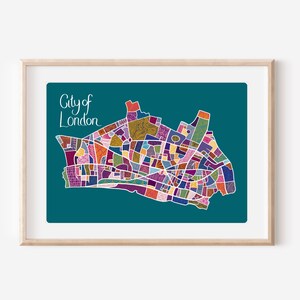 City of London Map Art Print - Etsy