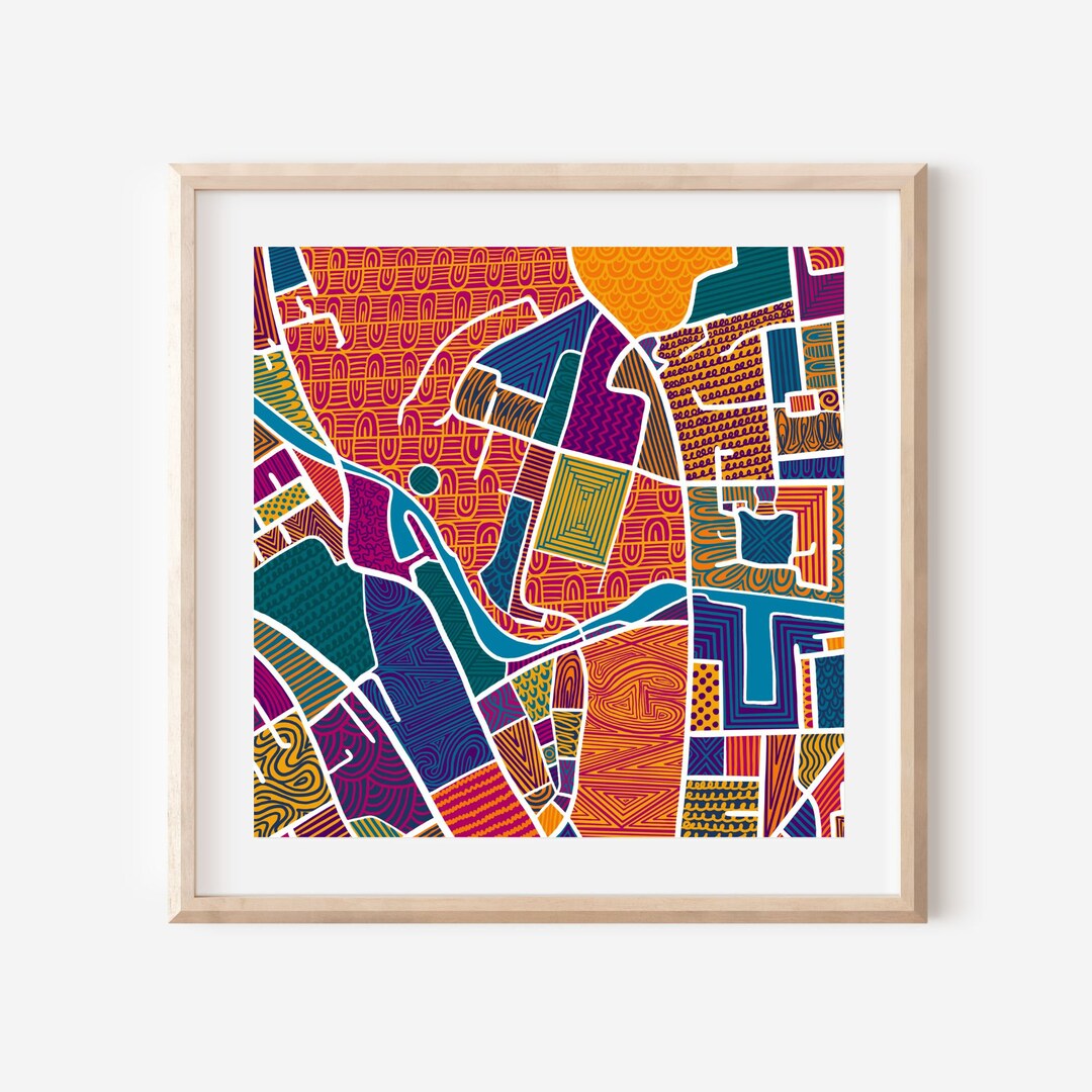 Kings Cross Map - Handsigned Art Print - Etsy UK
