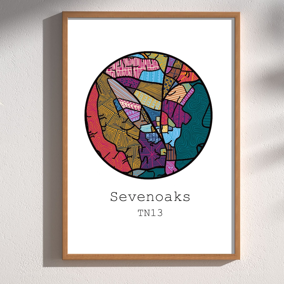 Sevenoaks Street Map Art Print - Etsy UK