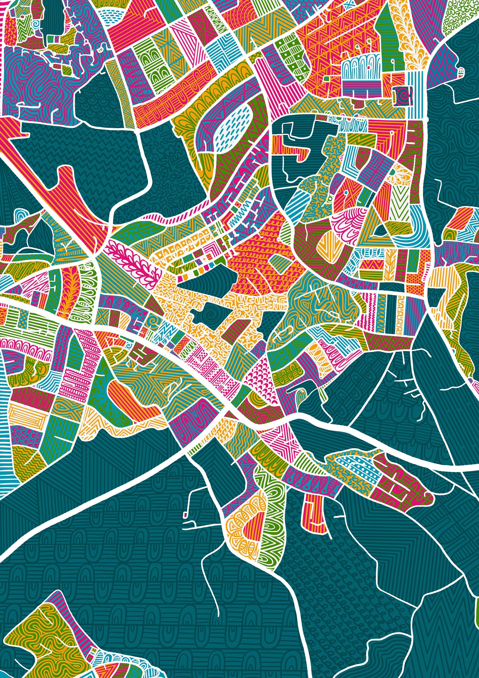 West Wickham and Hayes Street Map Art Print - Etsy UK