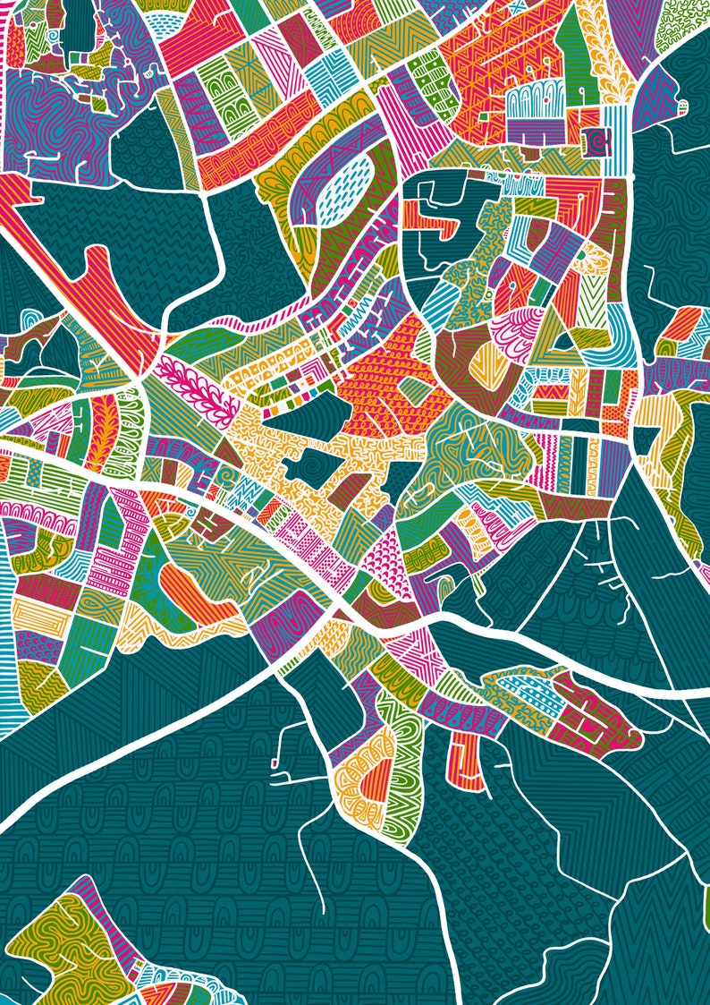 West Wickham and Hayes Street Map Art Print - Etsy UK