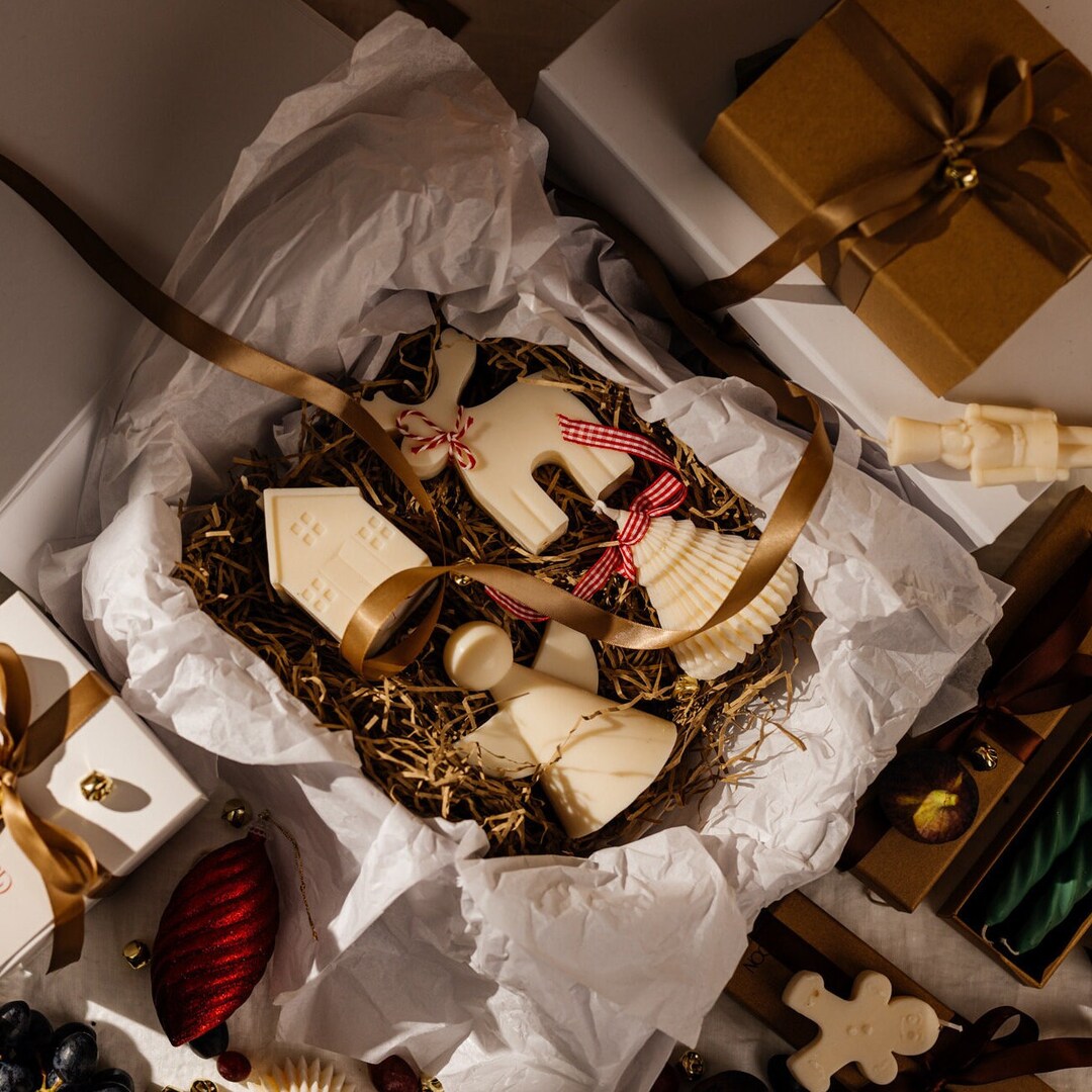 Large Christmas Gift Box - Scented Soy Candle Gift Set, Handmade Gift ...