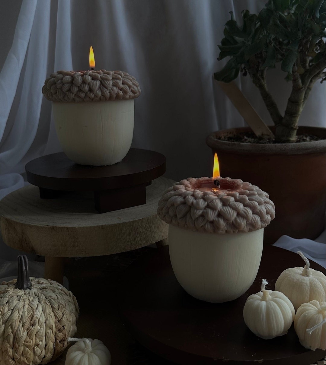 ACORN Candle - Autumn Decor | Pine Cone Candle | Fall Home Decor ...