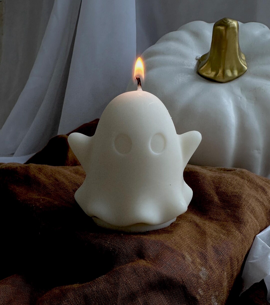 Chubby Ghost Candle - Halloween Ghosts | Pumpkin Spice Scented | Spooky ...