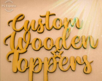 Wood Cake Toppers | Etsy