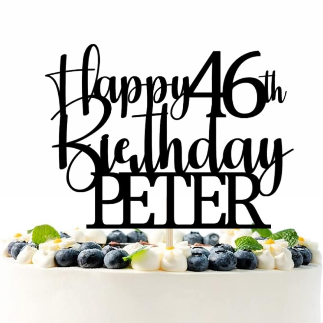 Personalised Happy Birthday Cake Topper Custom Cake Decoration With Any ...