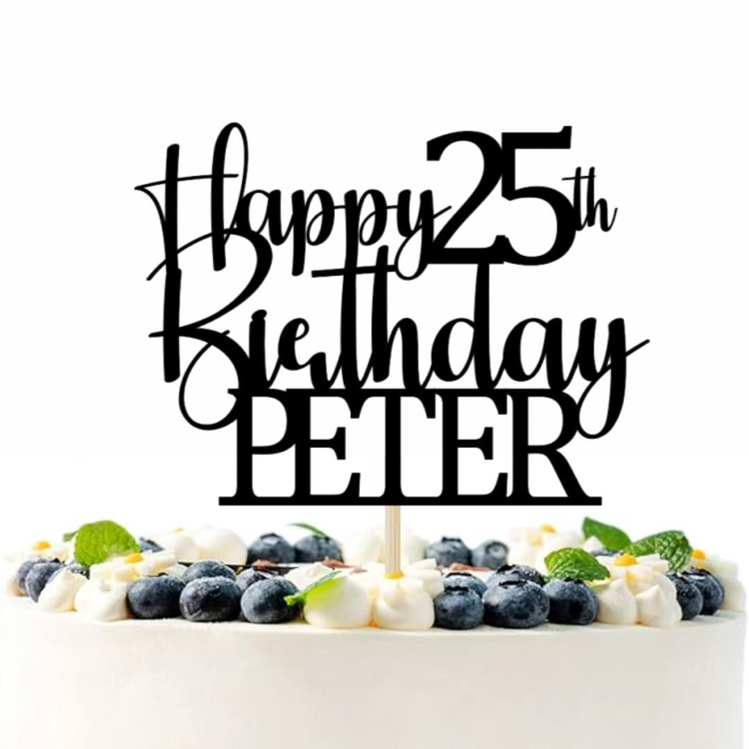 Personalised Happy Birthday Cake Topper Custom Cake Decoration With Any ...