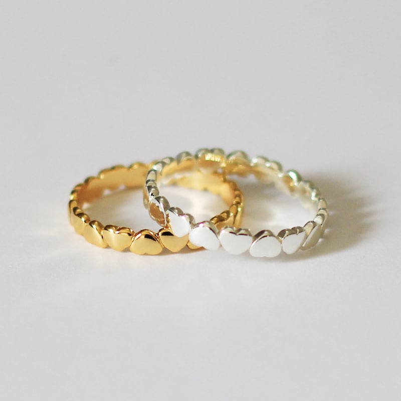 Cute Stone Heart Ring - Etsy