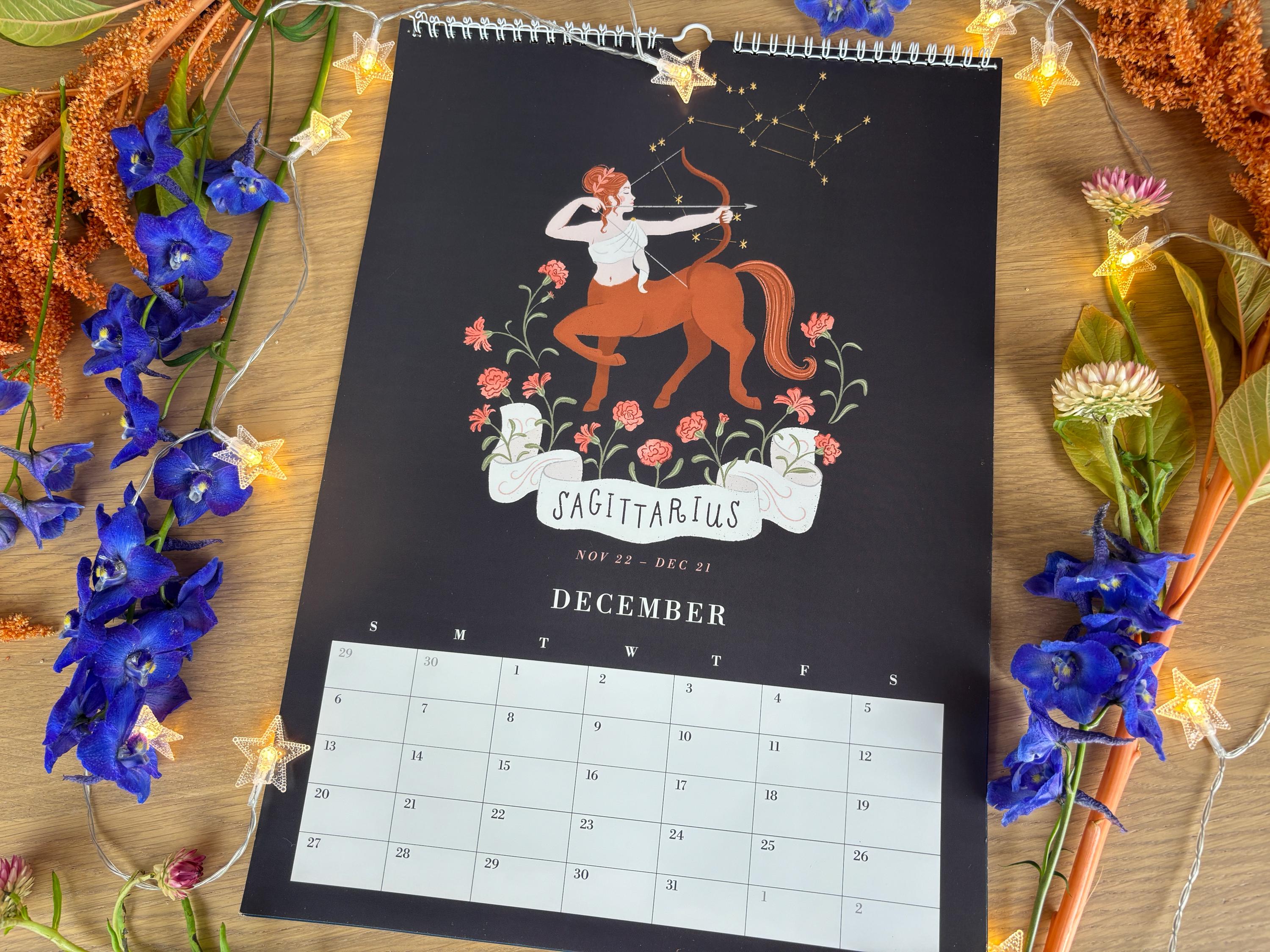 2026 Zodiac Calendar: Astrology, Star Signs & Birth Flowers - Etsy