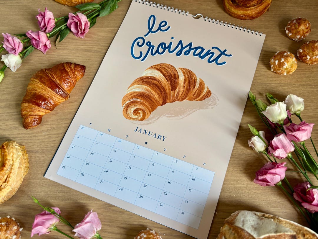 French Bakery 2026 Calendar - Bread and Pastries Boulangerie - Etsy