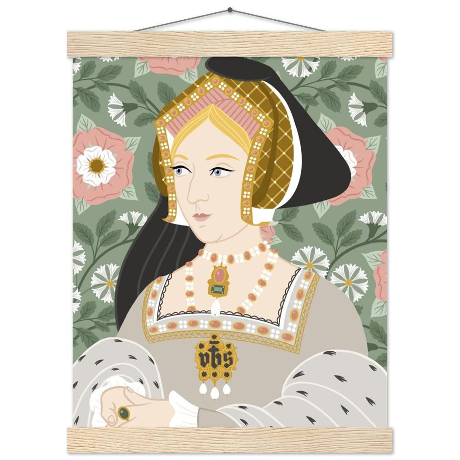 Jane Seymour Portrait Tudor Queen Third Wife Henry VIII Premium Matte ...