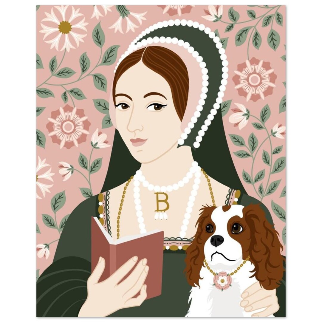 Anne Boleyn With Dog Portrait Tudor Queen Museum-quality Matte Paper ...