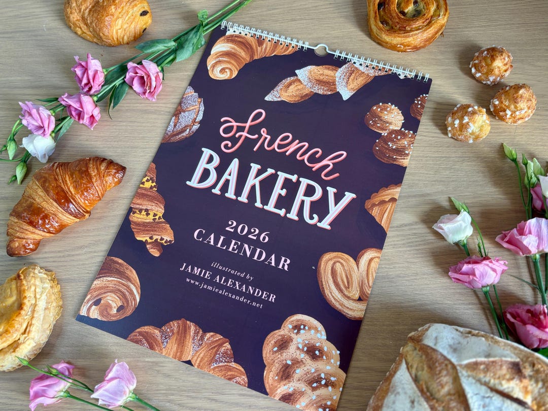 2026 Wall Calendars French Bakery Bread Pastries Boulangerie EU - Etsy UK