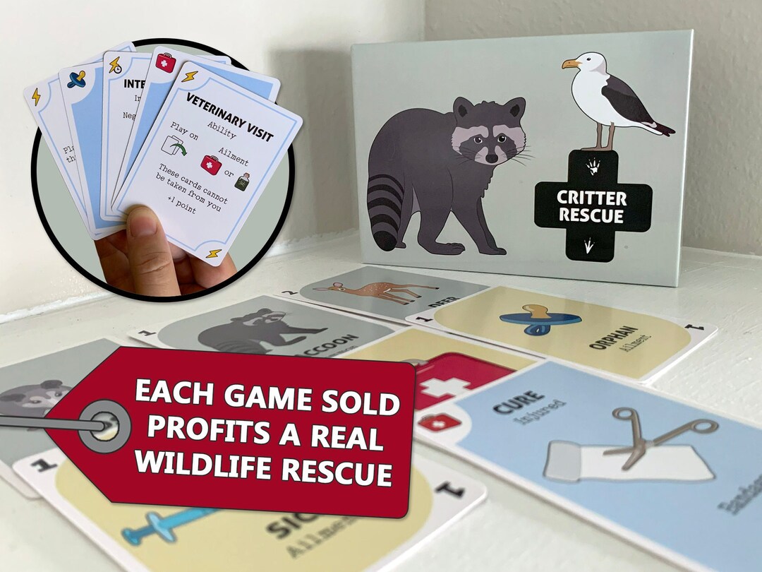 Card Game for Animal Lovers: Critter Rescue - Family Friendly - Support ...