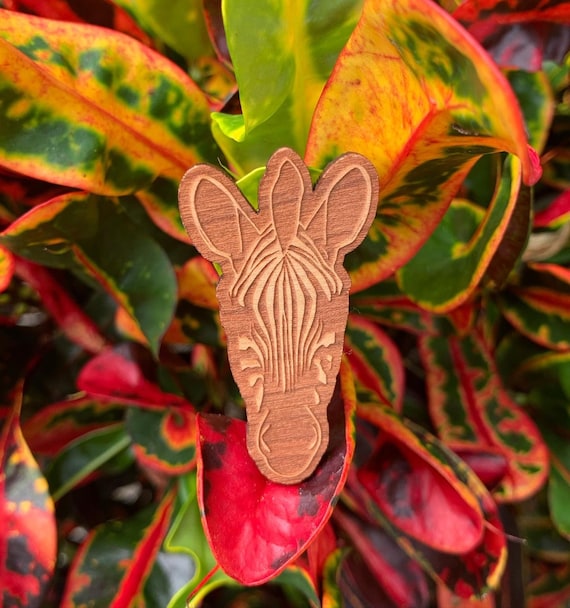 Zebra Wooden Pin Endangered Animals Eco Friendly | Etsy
