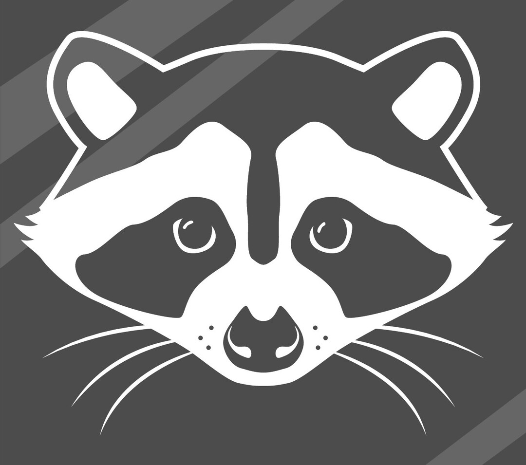Raccoon Pvc-free Vinyl Sticker Car Sticker Wildlife Inc - Etsy