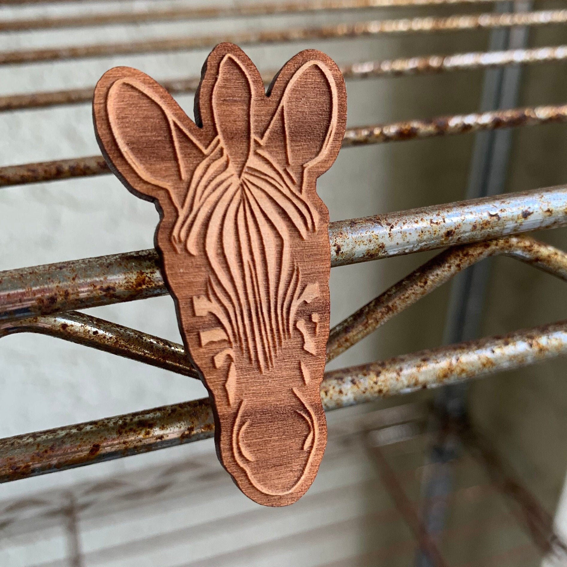 Zebra Wooden Pin Endangered Animals Eco Friendly - Etsy