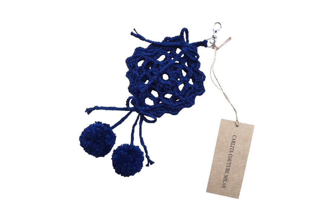 Navy Blue Bag Charm - Etsy