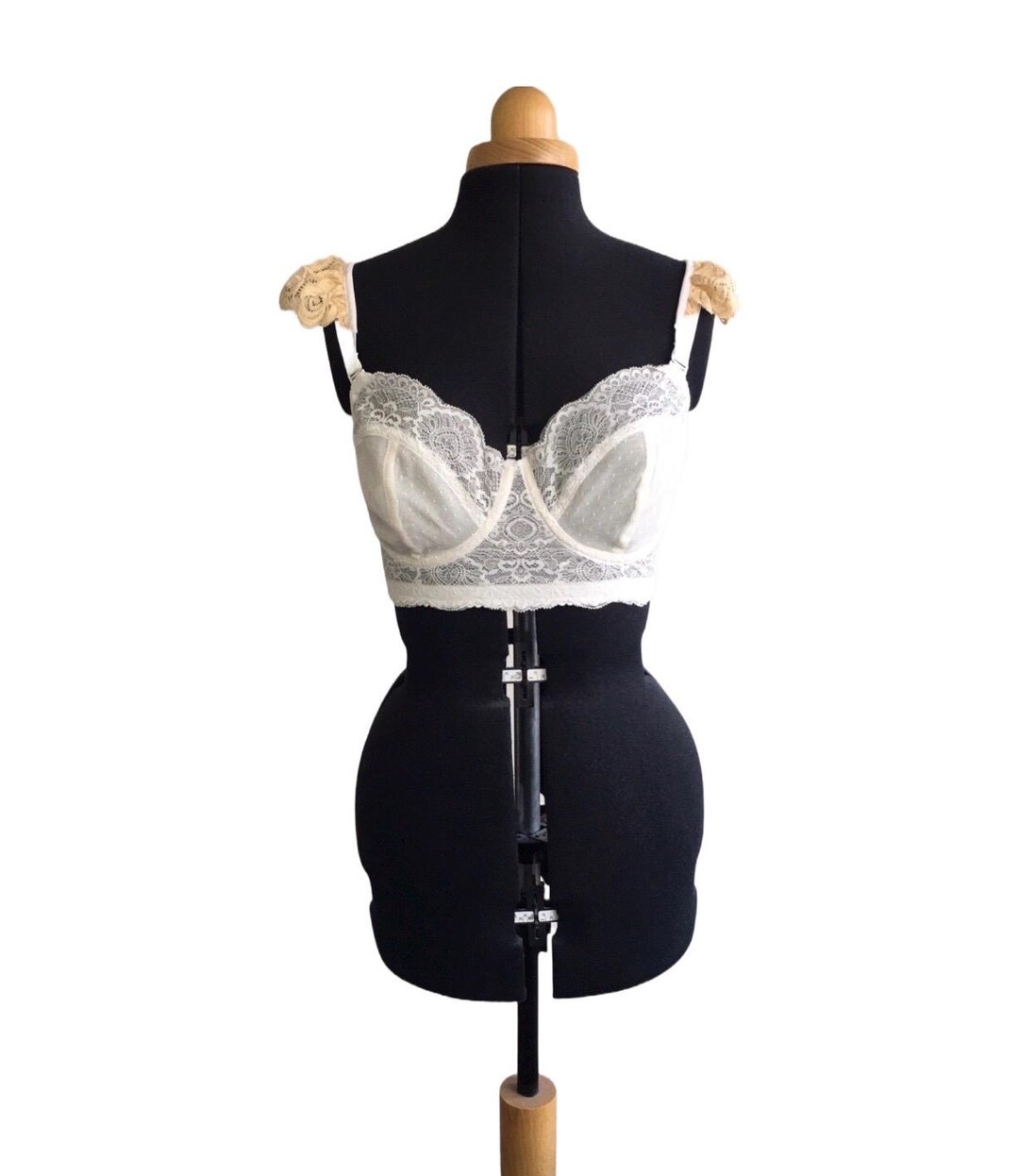 Handmade White Lace Bra 