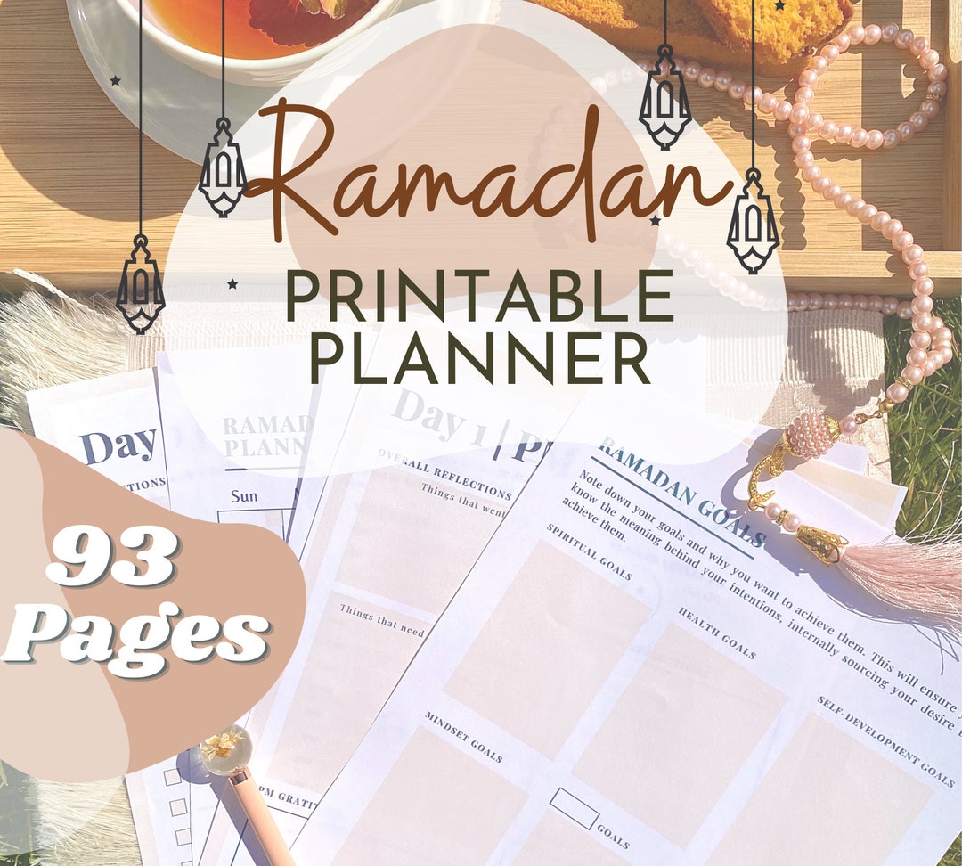 Printable Ramadan Planner/journal:30 Days of Daily,weekly,end of Month ...