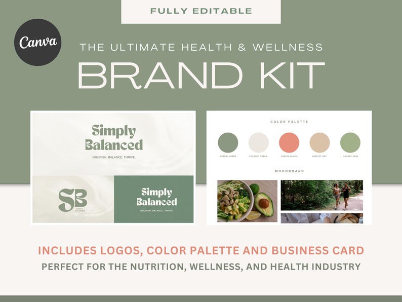 Brand Kit for NUTRITION, WELLNESS and HEALTH Professionals | Logo ...
