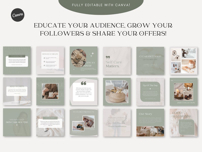 CANVA Instagram Post Design Templates to BOOST SALES – for Product ...
