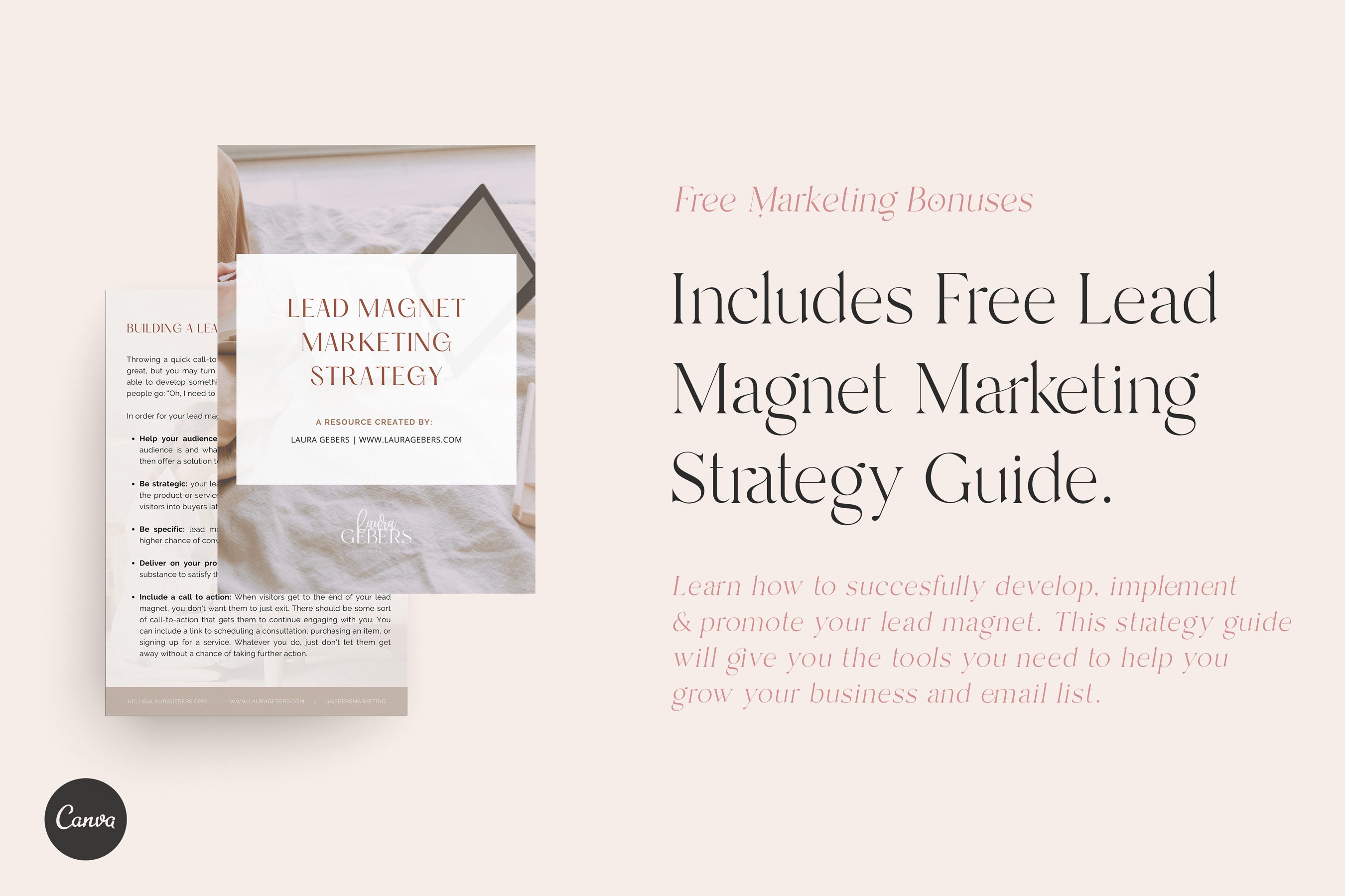 Lead Magnet | Opt-in | Freebie Design Template + Free Marketing Bonuses ...