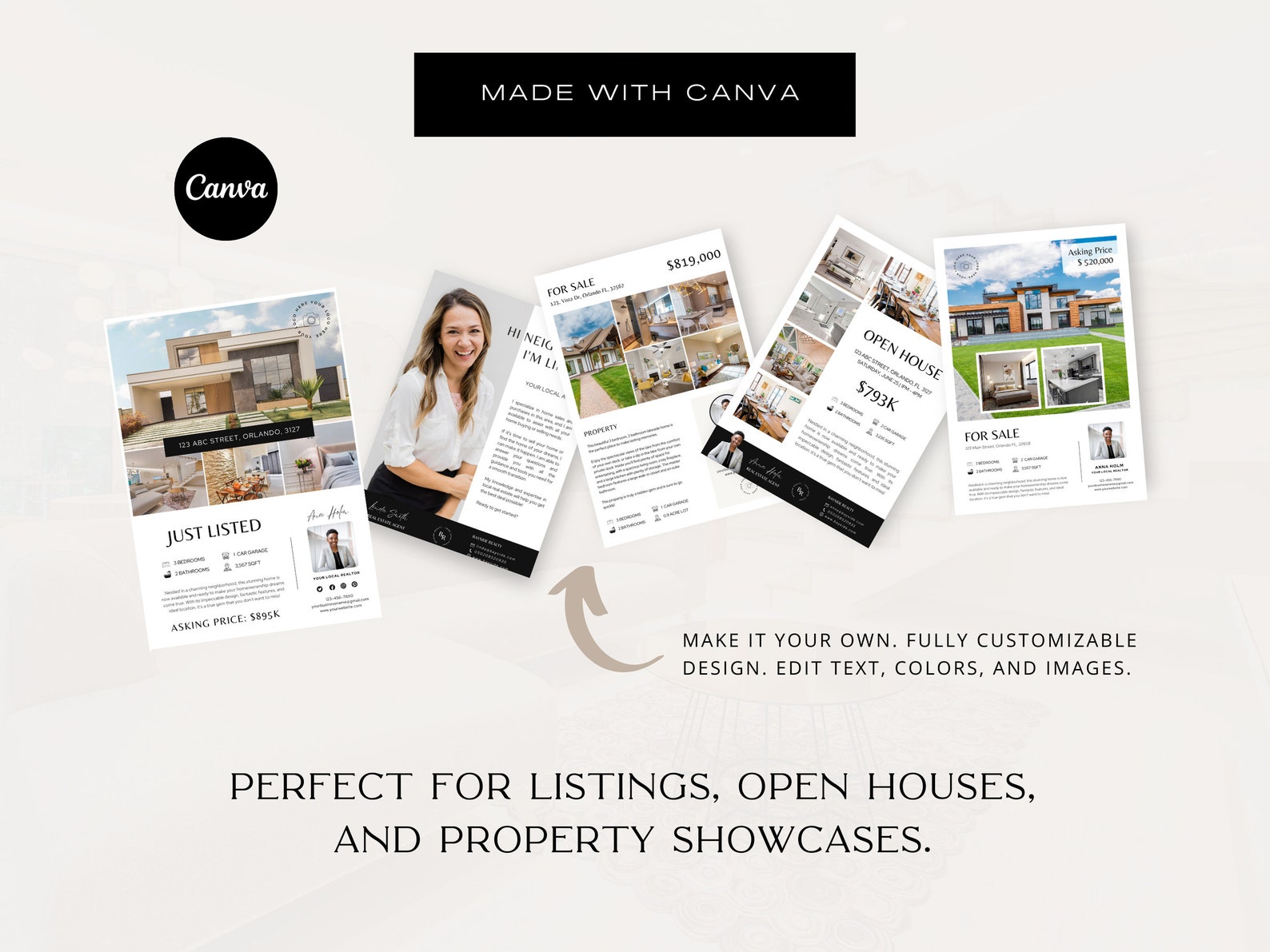 Real Estate Flyers | Sell Sheets Templates (canva) | Realtor Sell ...