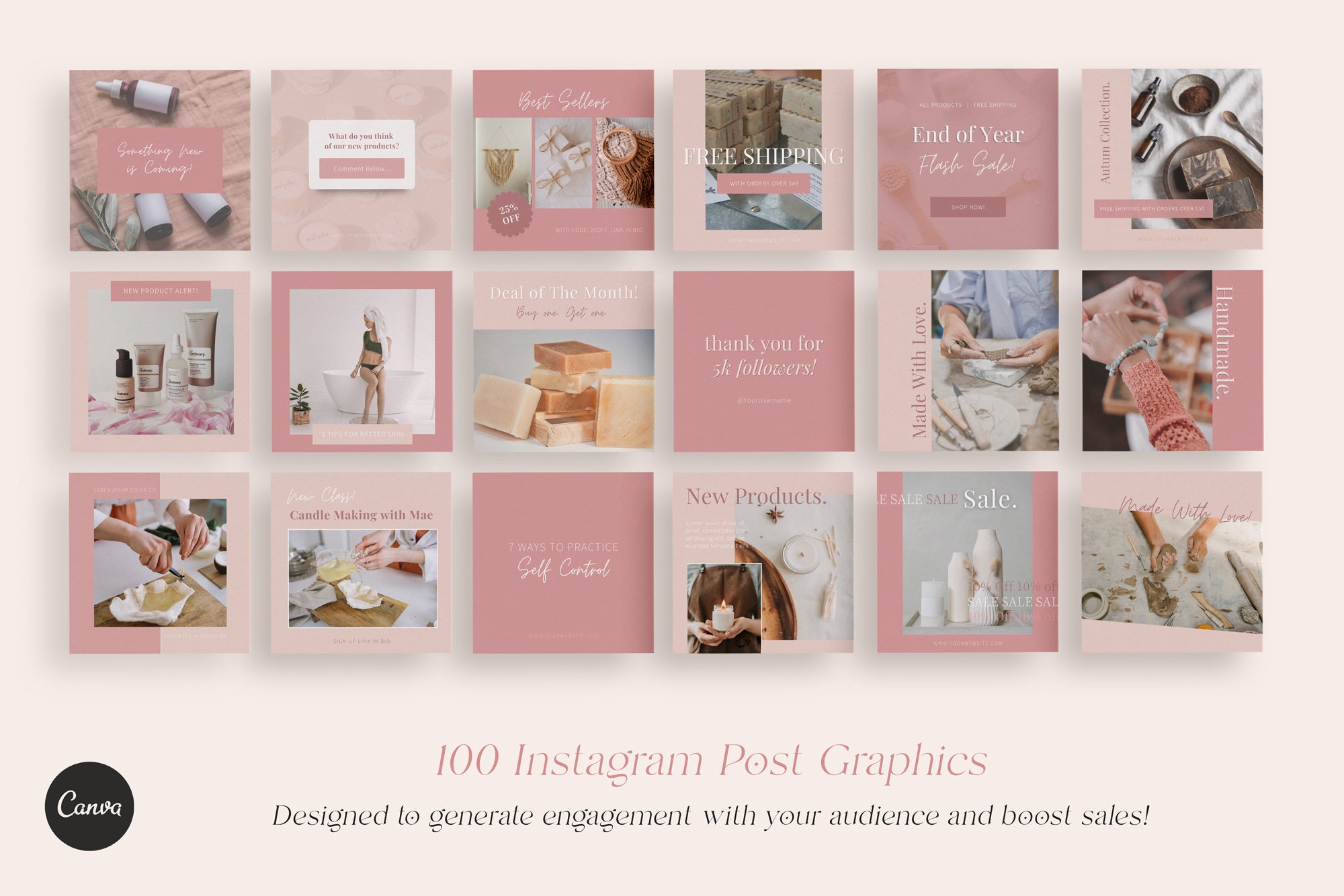 100 Instagram Post Design Templates to Boost Sales – for Product Based ...