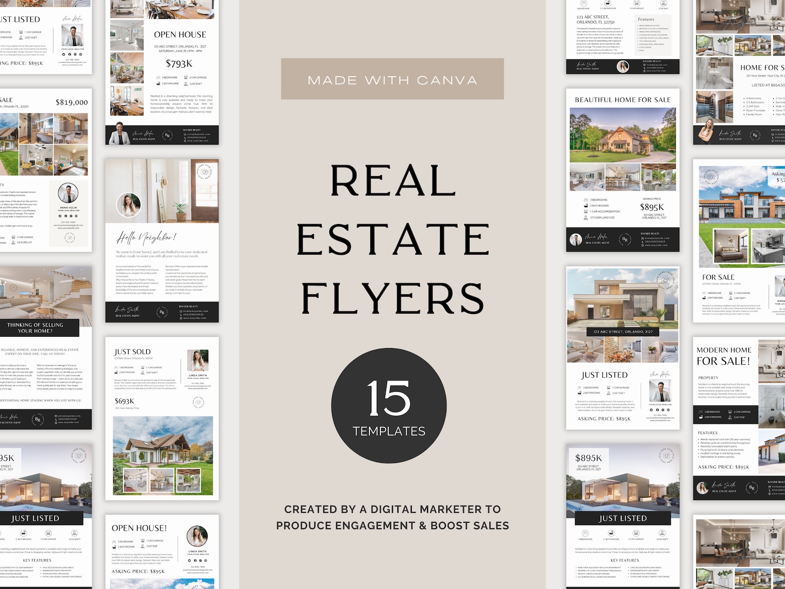 Real Estate Flyers | Sell Sheets Templates (canva) | Realtor Sell ...