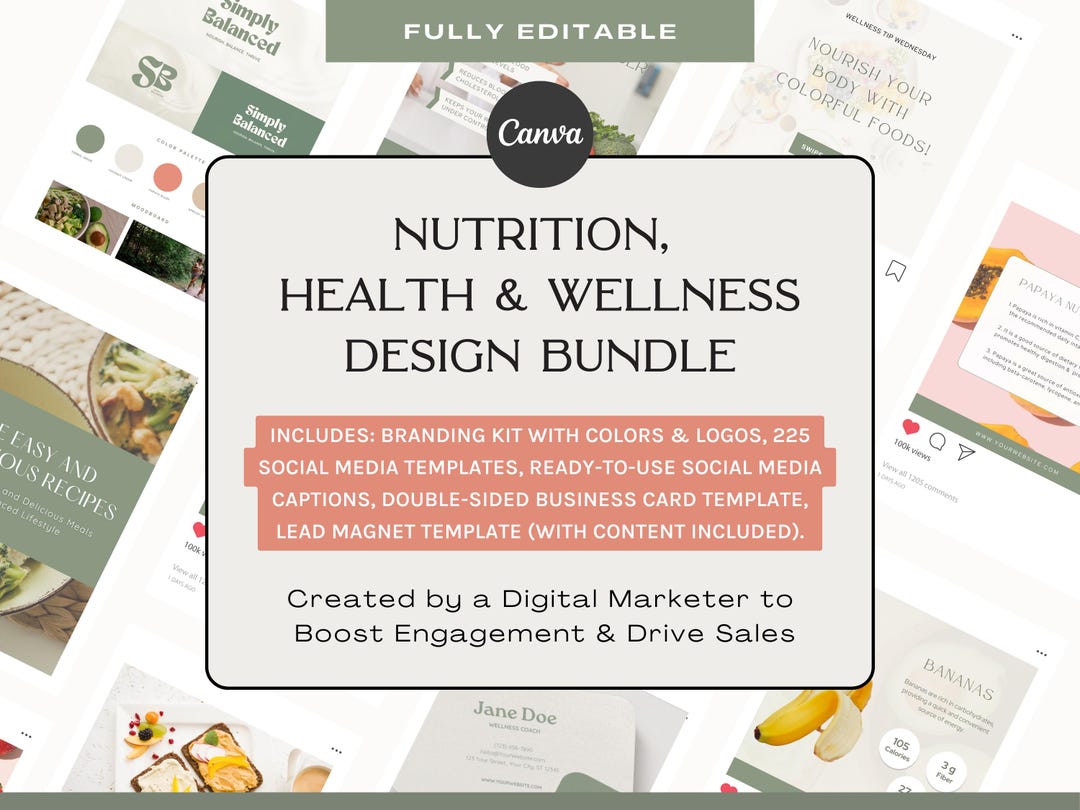 Design Bundle for NUTRITION, WELLNESS & HEALTH | Logos, Brand Colors ...