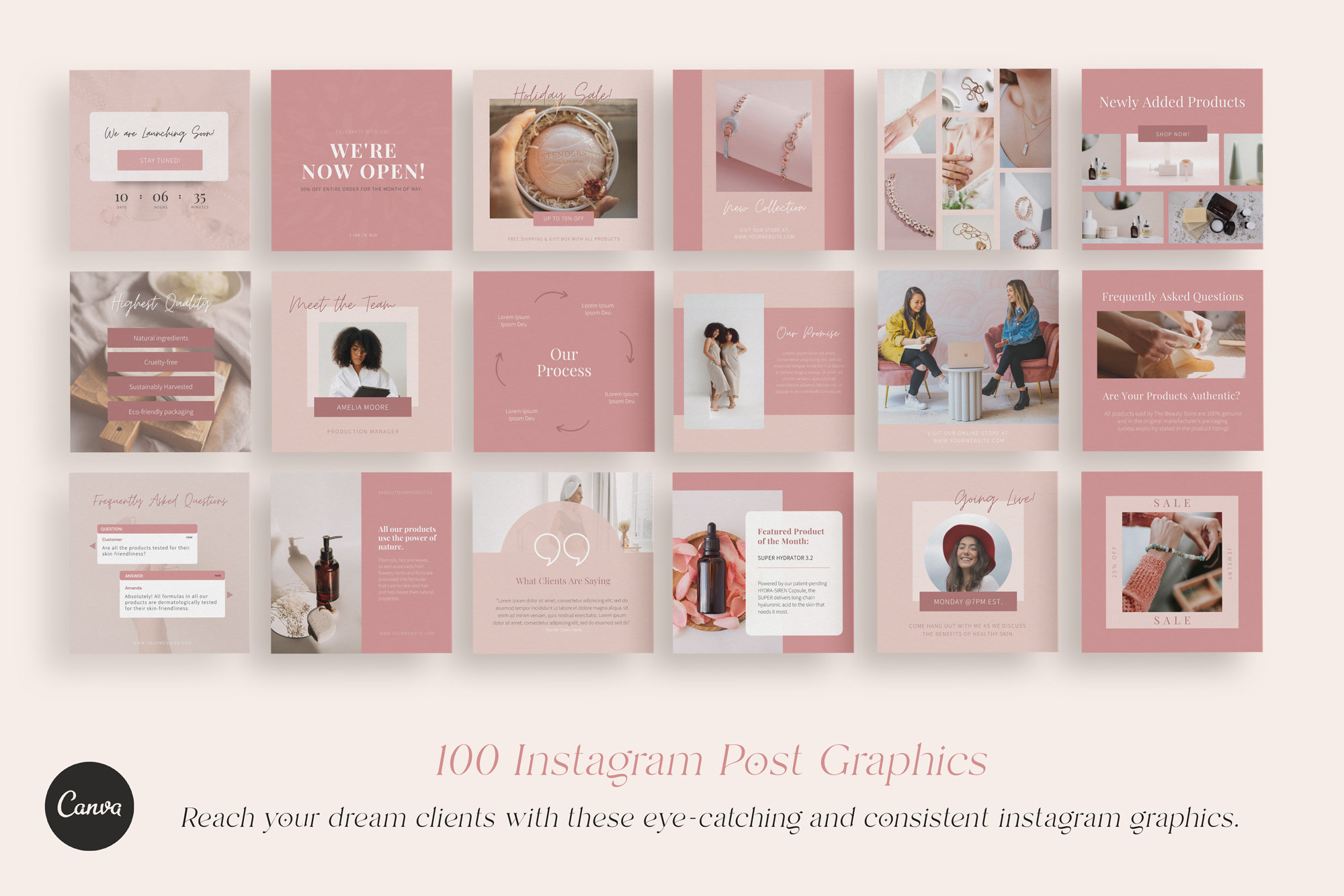 100 Instagram Post Design Templates to Boost Sales – for Product Based ...